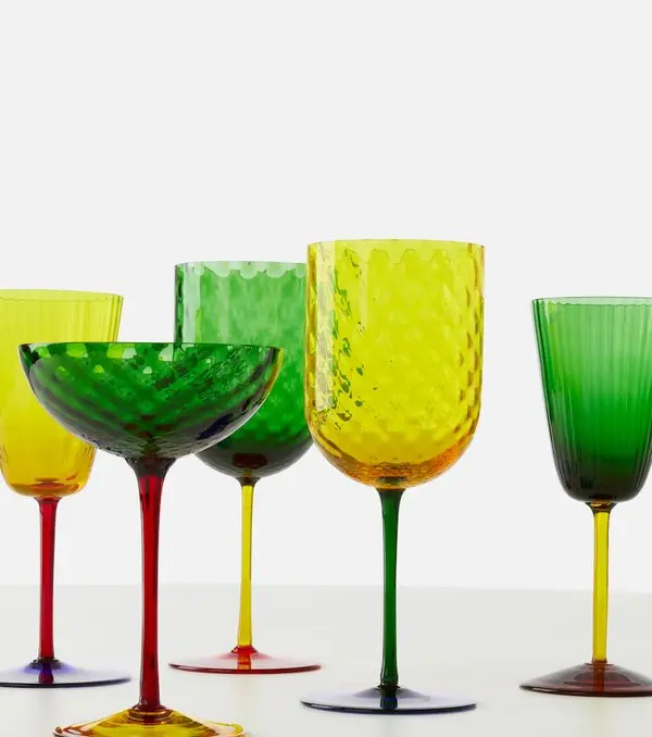 Dolce & Gabbana Murano White Wine Glass - Yellow