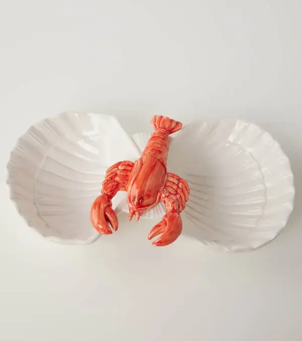 LES-OTTOMANS Lobster Ceramic Appetizer Plate