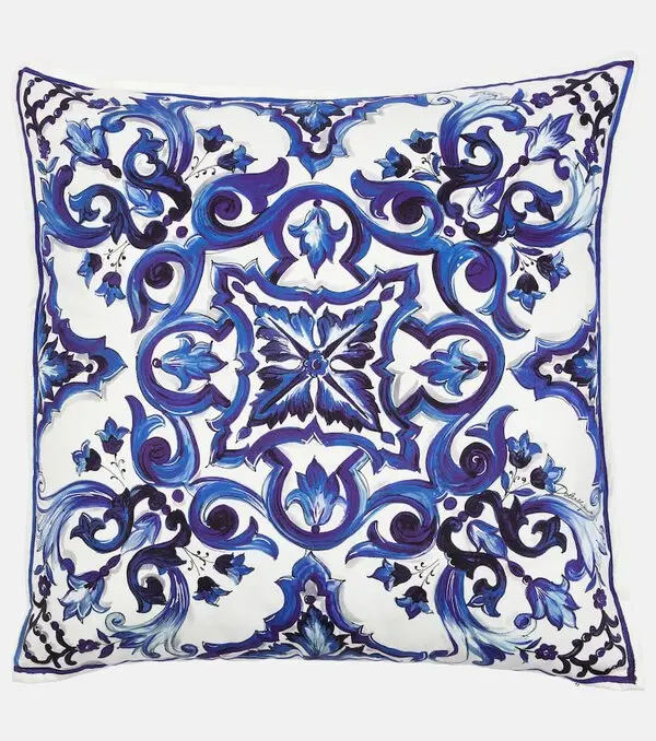 Dolce & Gabbana Medium Printed Canvas Cushion - Multicoloured