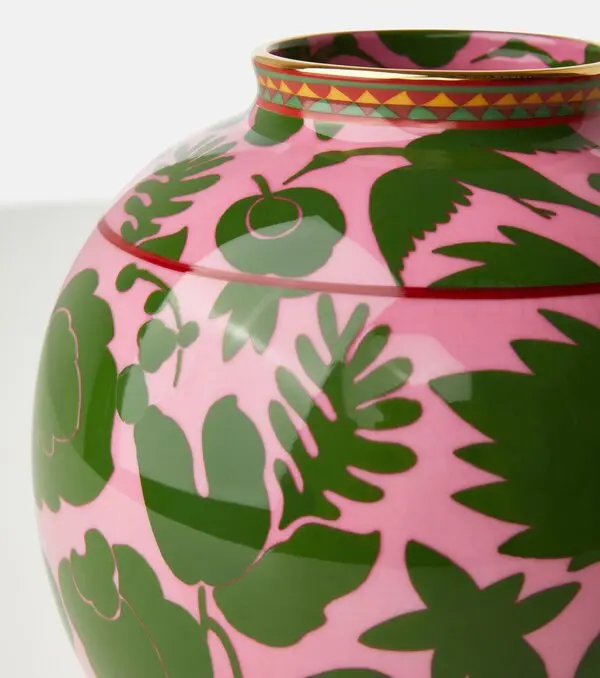 La DoubleJ Wildbird Porcelain Vase - Pink