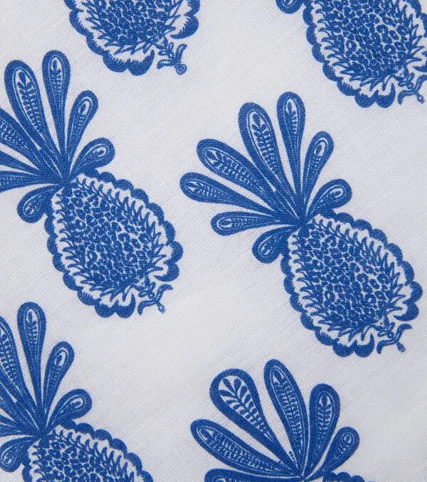 La DoubleJ Pineapple Blu Set Of Two Tablemats - Blue