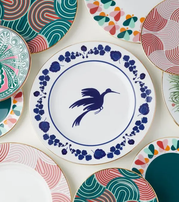 La DoubleJ Wildbird Charger Plate - Blue