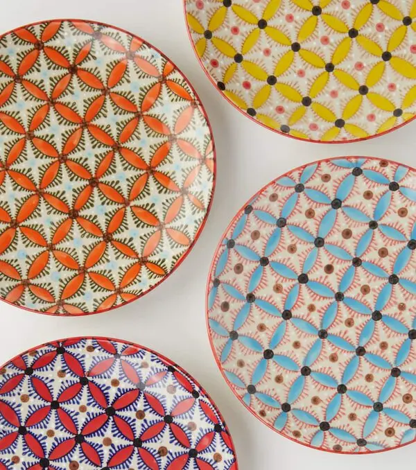 POLSPOTTEN Hippy Set Of 4 Side Plates