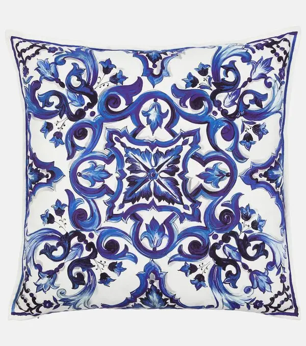 Dolce & Gabbana Medium Printed Canvas Cushion - Multicoloured
