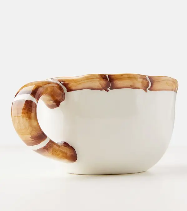LES-OTTOMANS Bamboo Set Of 2 Cappuccino Cups