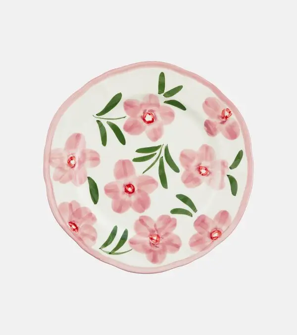 LES-OTTOMANS Floral Plate - Pink