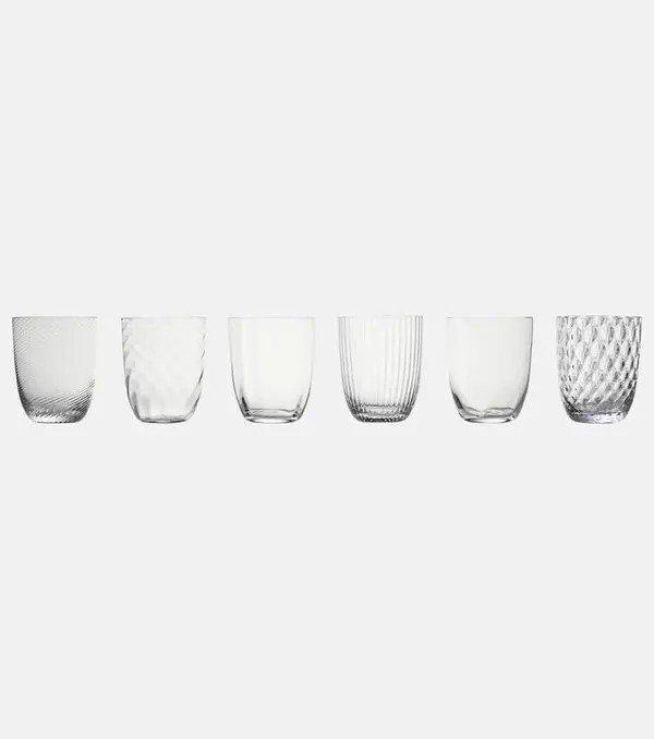 NASONMORETTI Idra Set Of 6 Glasses - White