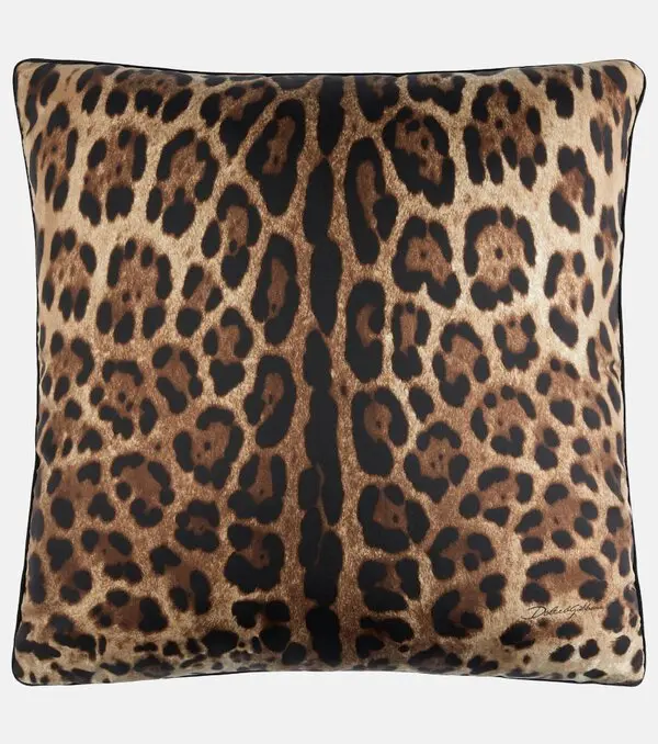 Dolce & Gabbana Leopardo Small Silk Twill Cushion - Multicoloured