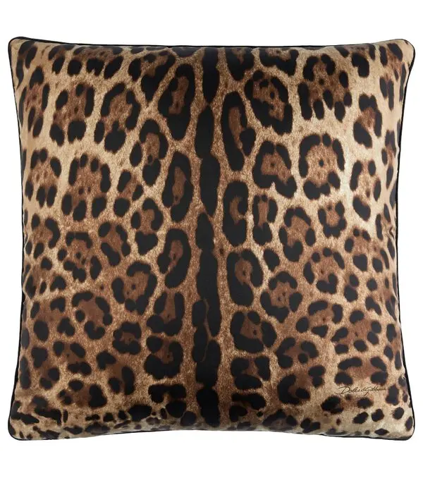Dolce & Gabbana Leopardo Small Silk Twill Cushion