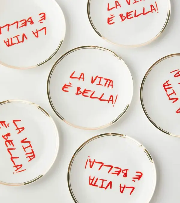 BITOSSI La Vita E Bella Set Of 6 Plates