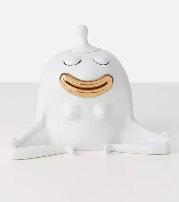 L'Objet Haas Meditator Porcelain Incense Burner - White