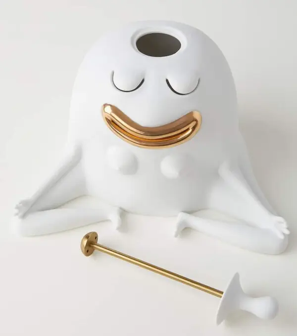 L'Objet Haas Meditator Porcelain Incense Burner - White