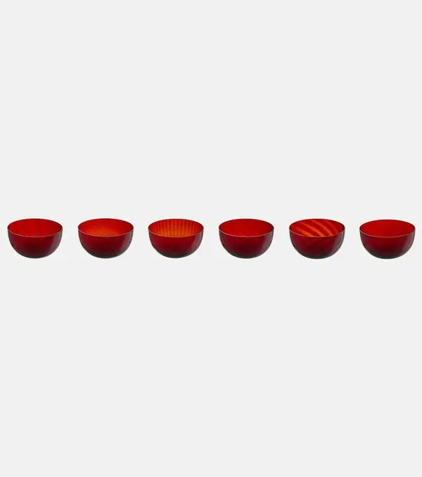 NASONMORETTI Idra Set Of 6 Cups - Red