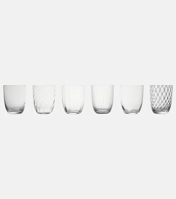NASONMORETTI Idra Set Of 6 Glasses - White