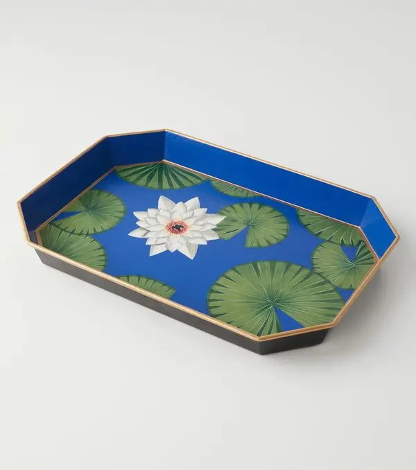 LES-OTTOMANS Flowers Painted Iron Tray