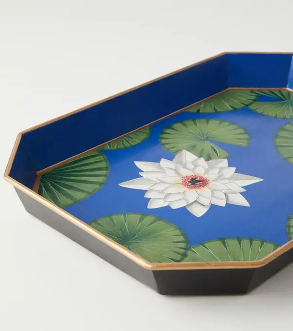 LES-OTTOMANS Flowers Painted Iron Tray