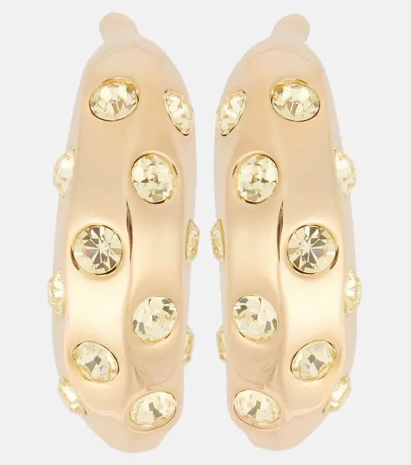 Jacquemus Bananes Crystal-embellished Earrings - Gold