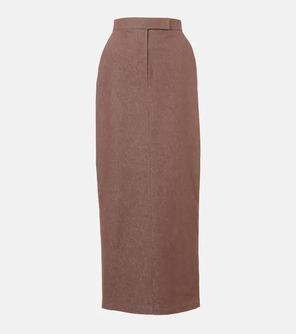 Max Mara Pianosa Maxi Skirt - Brown