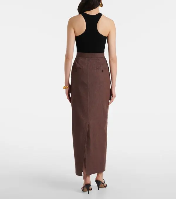 Max Mara Pianosa Maxi Skirt - Brown