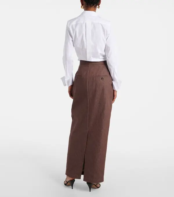 Max Mara Pianosa Maxi Skirt - Brown