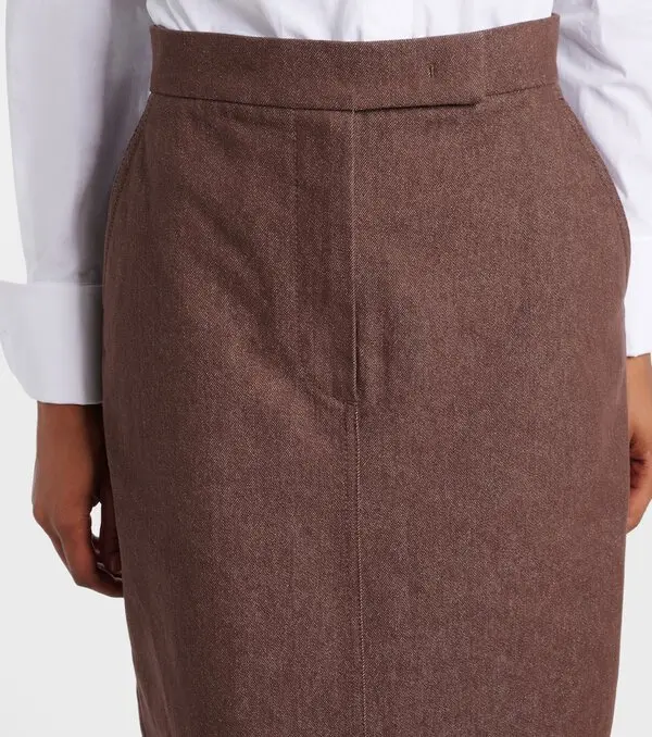 Max Mara Pianosa Maxi Skirt - Brown