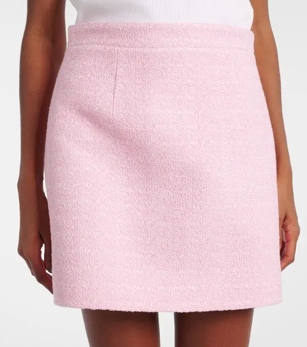 PATOU Cotton-blend Tweed Miniskirt - Pink