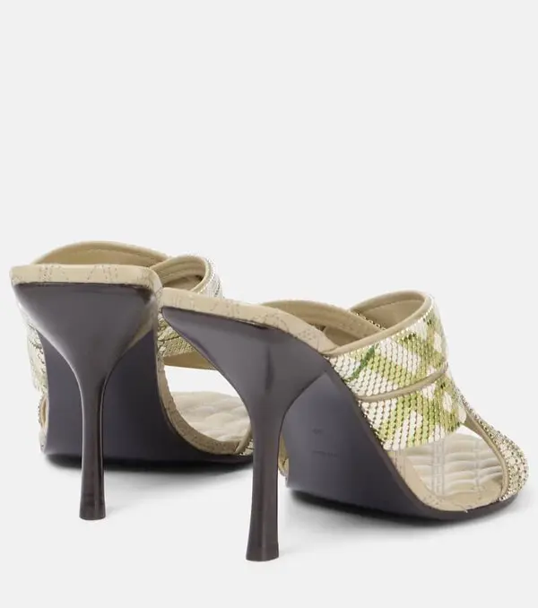 Burberry Cabana 90 Check Mules