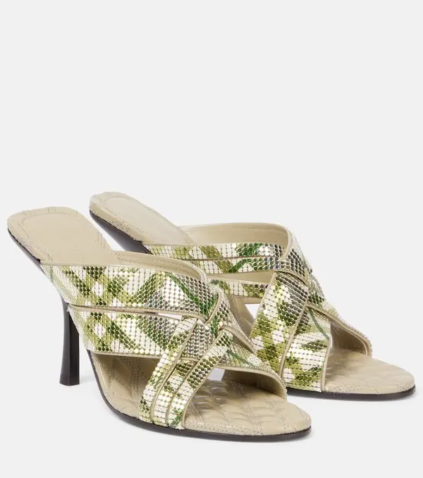 Burberry Cabana 90 Check Mules - Multicoloured