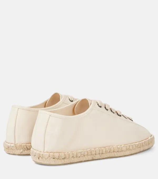 LEMAIRE Linoleum Canvas Lace-up Espadrilles - White
