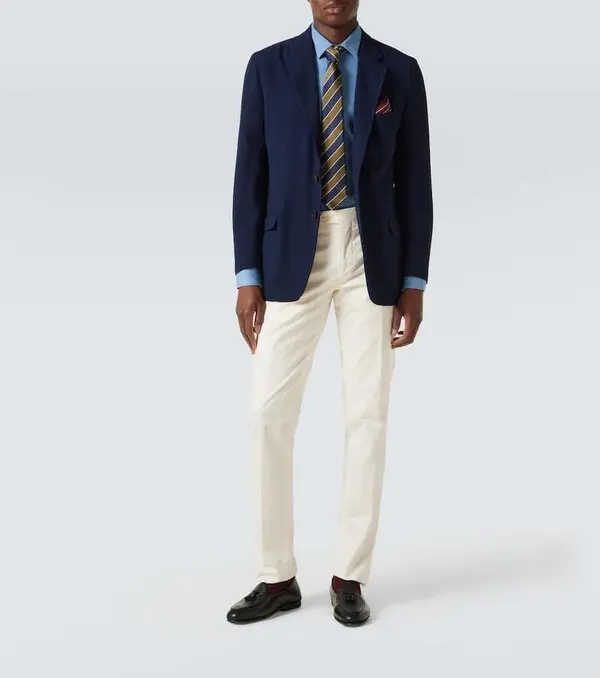 Rubinacci Striped Single-breasted Wool Blazer
