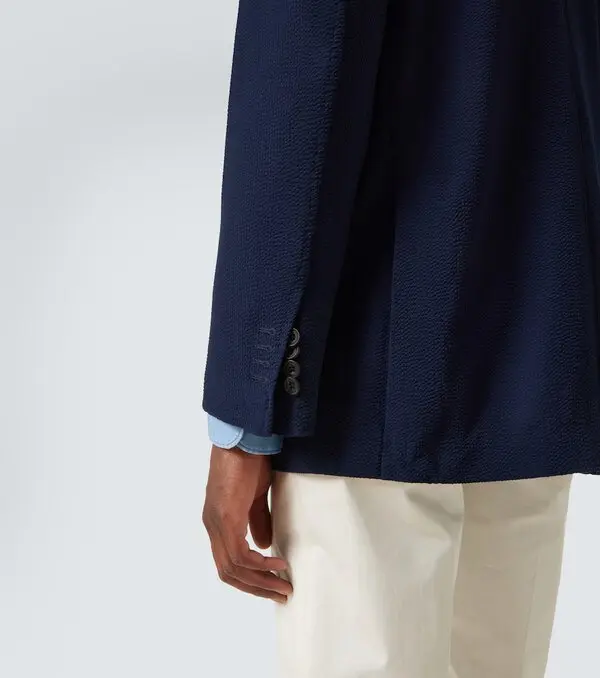Rubinacci Striped Single-breasted Wool Blazer