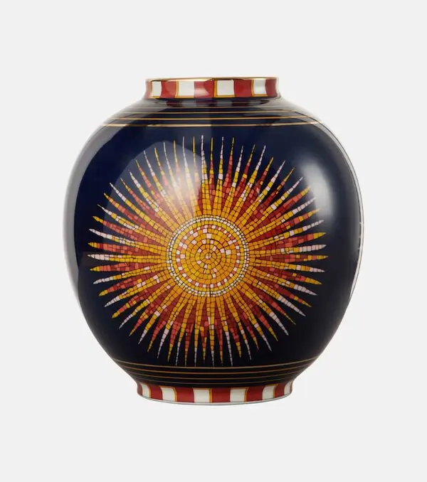 La DoubleJ Sunrays Midnight Medium Porcelain Vase - Multicoloured