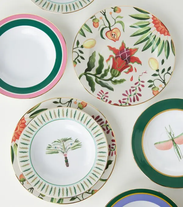 La DoubleJ Libellula Set Of 2 Porcelain Soup Plates