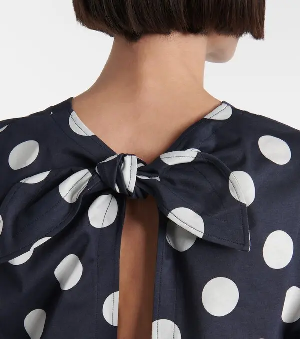 PATOU Logo Polka-dot Crop Top