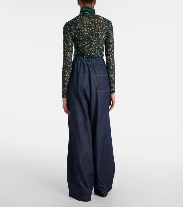 Dries Van Noten High-rise Wide-leg Jeans - Blue