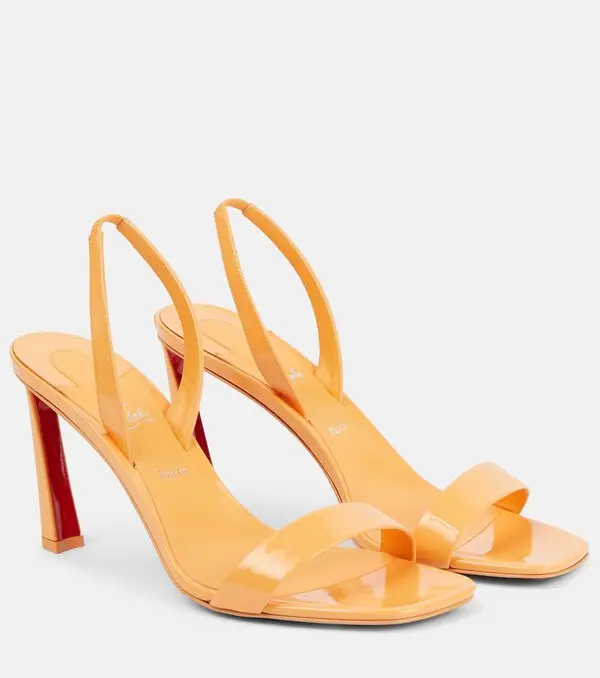 CHRISTIAN LOUBOUTIN O Condora 85 Patent Leather Sandals - Neutrals