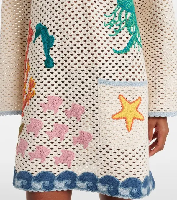 Alemais AlMais Splash Crochet Mini Dress - Multicoloured | Editorialist