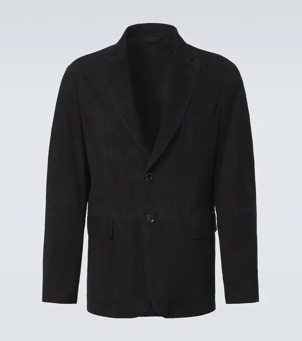 Brioni Monti Single-breasted Suede Blazer