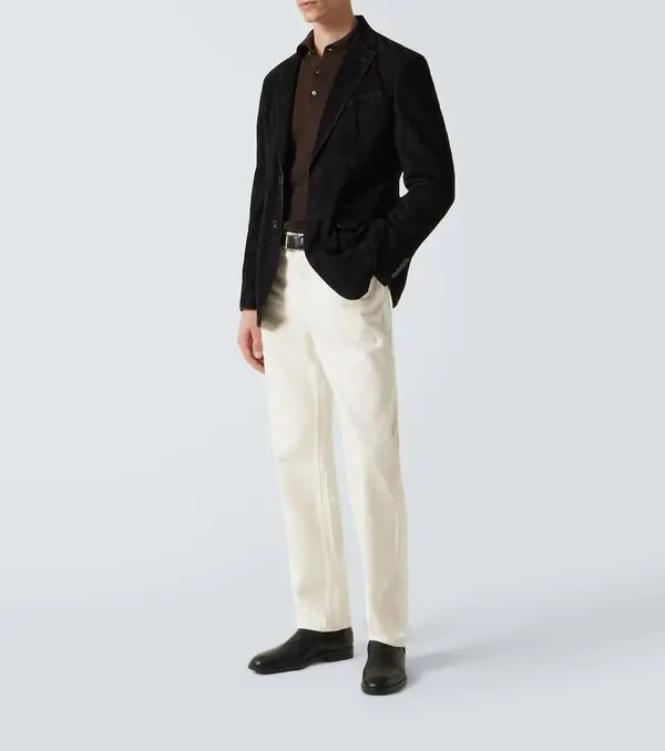 Brioni Monti Single-breasted Suede Blazer