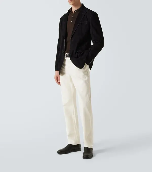 Brioni Monti Single-breasted Suede Blazer