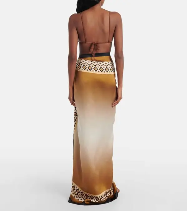 Max Mara Ottico Silk Beach Cover-up