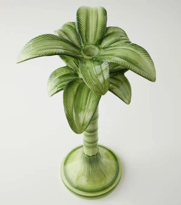 LES-OTTOMANS Palm Large Ceramic Candle Holder