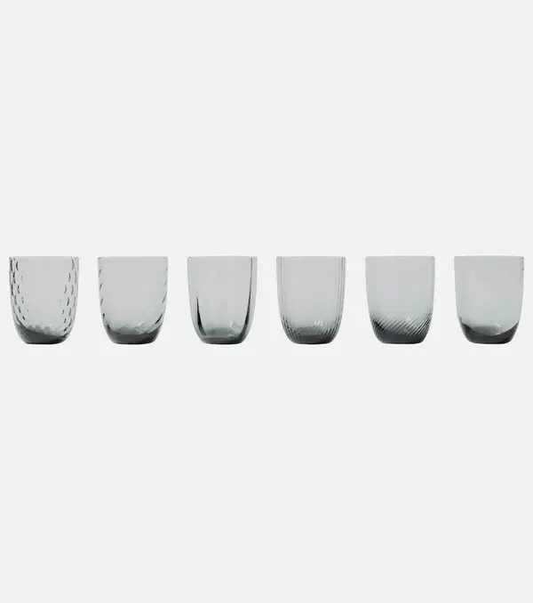 NASONMORETTI Idra Set Of 6 Glasses - Grey