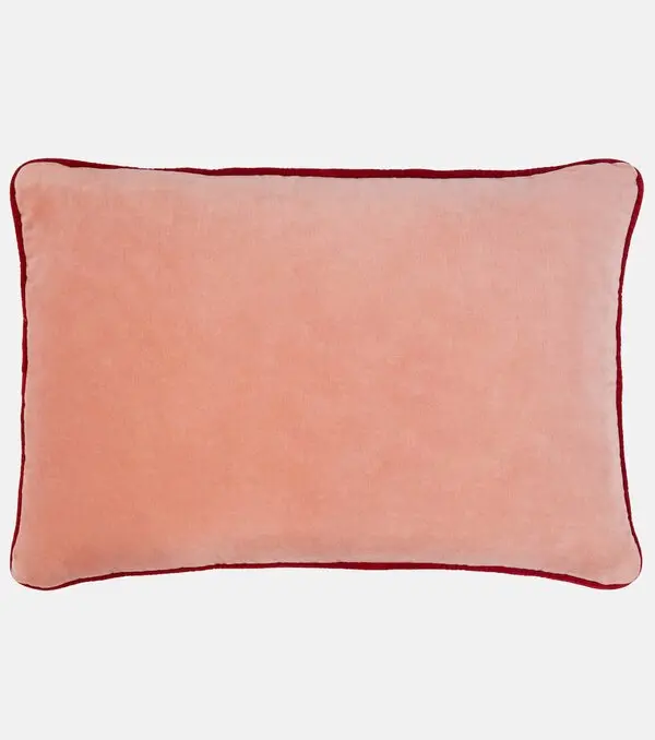 LES-OTTOMANS Crab Embroidered Velvet Cushion