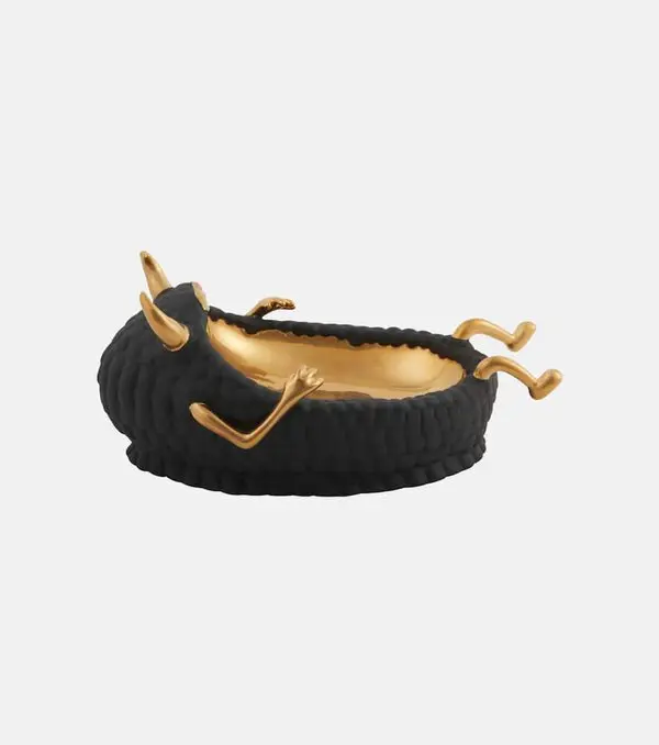L'Objet Haas Lazy Susan Decorative Tray - Black