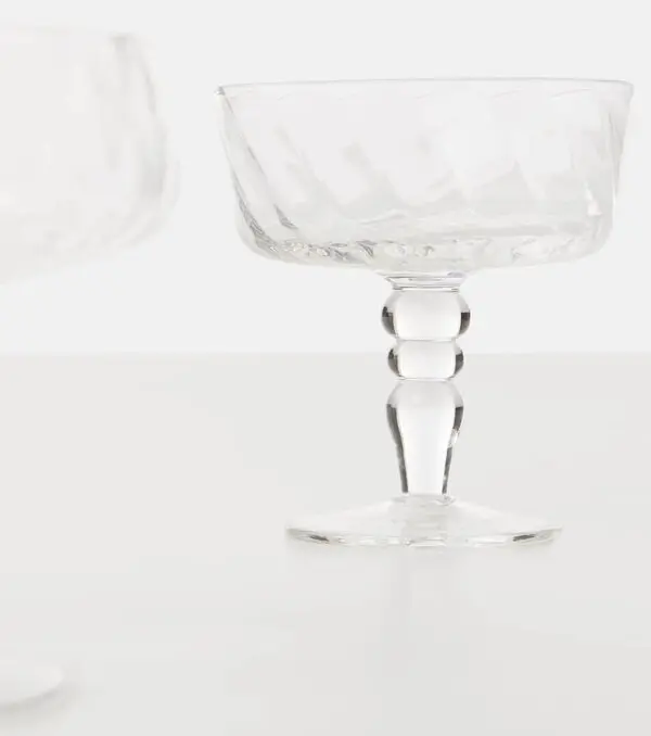 BITOSSI Diseguale Set Of 6 Champagne Coupe Glasses