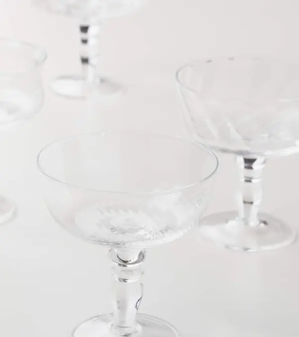 BITOSSI Diseguale Set Of 6 Champagne Coupe Glasses