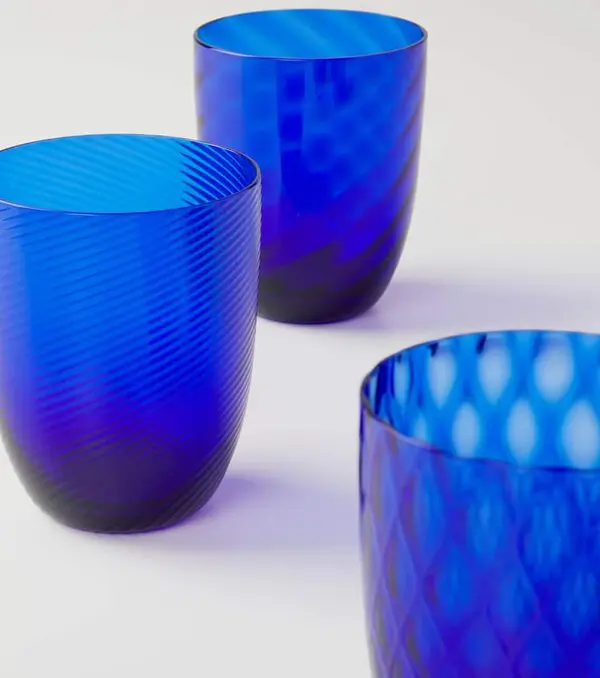 NASONMORETTI Idra Set Of 6 Glasses - Blue