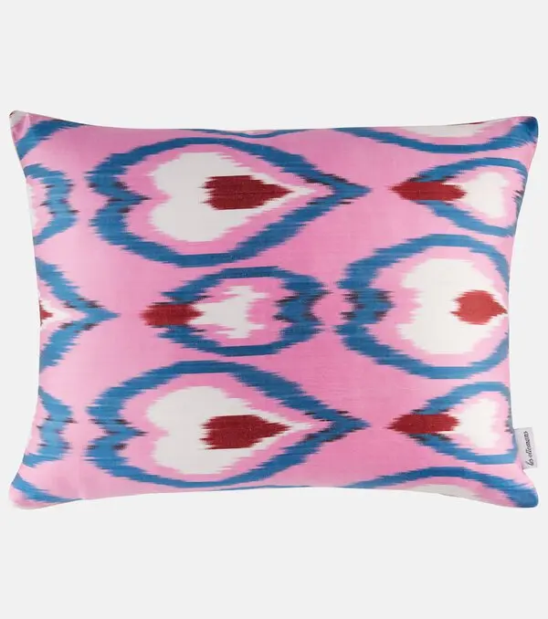 LES-OTTOMANS Silk Cushion - Multicoloured