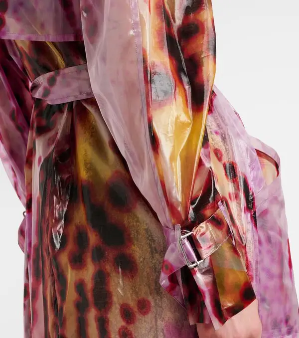 Dries Van Noten Printed Double-breasted Trench Coat